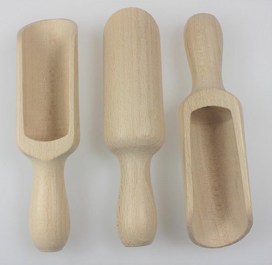 Houten Schep Set van 3 - Multifunctionele Lepels voor Keuken en ...
