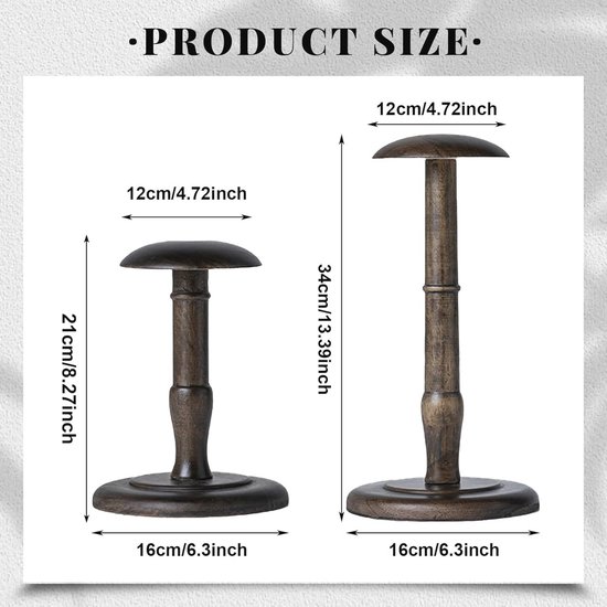 Vintage Hoed Display Stand - Rustieke Houten Hoedhouder voor Hoeden en ...