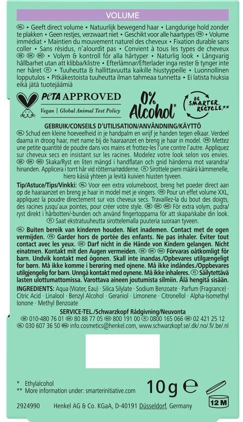 Taft - Volume - Hair Styling Powder - Instant volume - 10 gr ...