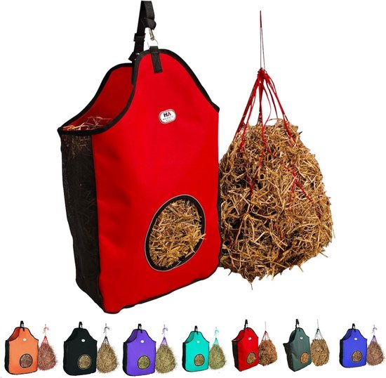 Slowfeeder Hooibal Feedtas voor Paard en Schapen met reflecterende rand ...