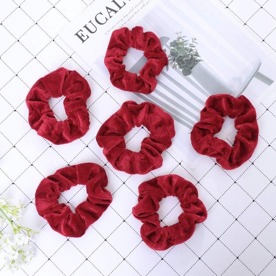 Rood scrunchies - 12 stuks | bol
