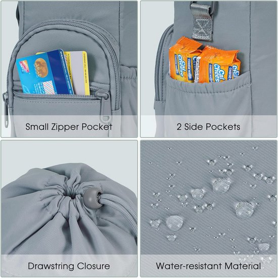 Waterfleshouder met riem en telefoontas - Geïsoleerde waterfles tas ...