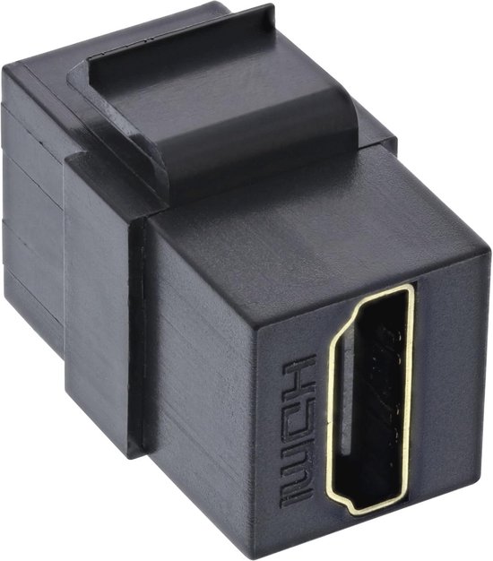 HDMI Keystone Snap-In A Vrouwelijk 4K/60Hz Zwart | bol