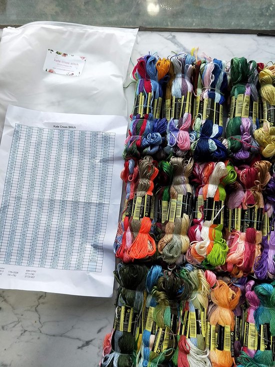 Groot Pakket Borduurzijde 447 Kleuren - Complete Set Kruissteek Garen | bol