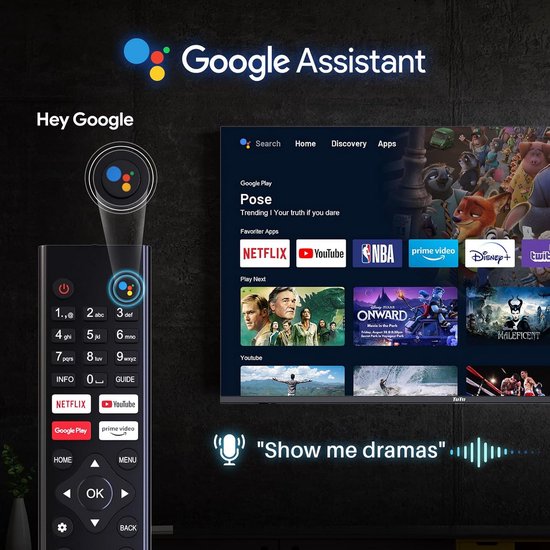 55 inch 4K UHD Smart TV met Android TV, WiFi en Triple Tuner | bol