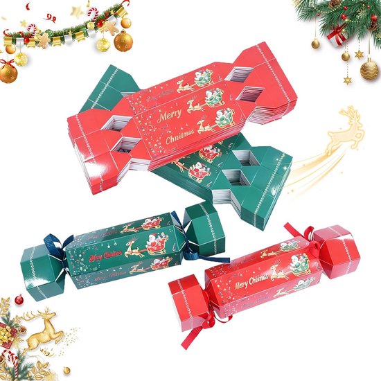 50 Kerst Geschenkdozen Kraftpapier Geel - Kleine Cadeaudoosjes met ...