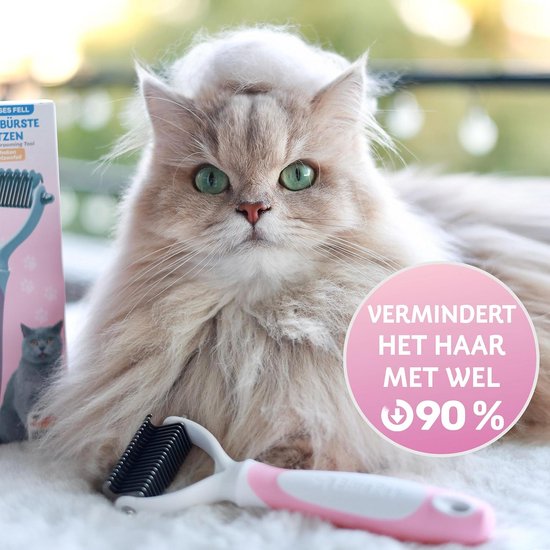 Onderwolborstel voor Hond en Kat met Lange Vacht - Verwijdert Plukken ...