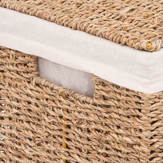 Five® Rieten wasmand 40 liter - Bruin - Met deksel | bol.com