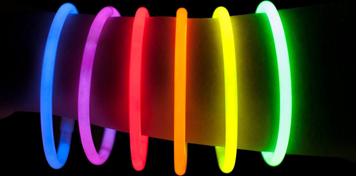 100x Glow in the dark sticks breekstaafjes | Neon Party Versiering ...