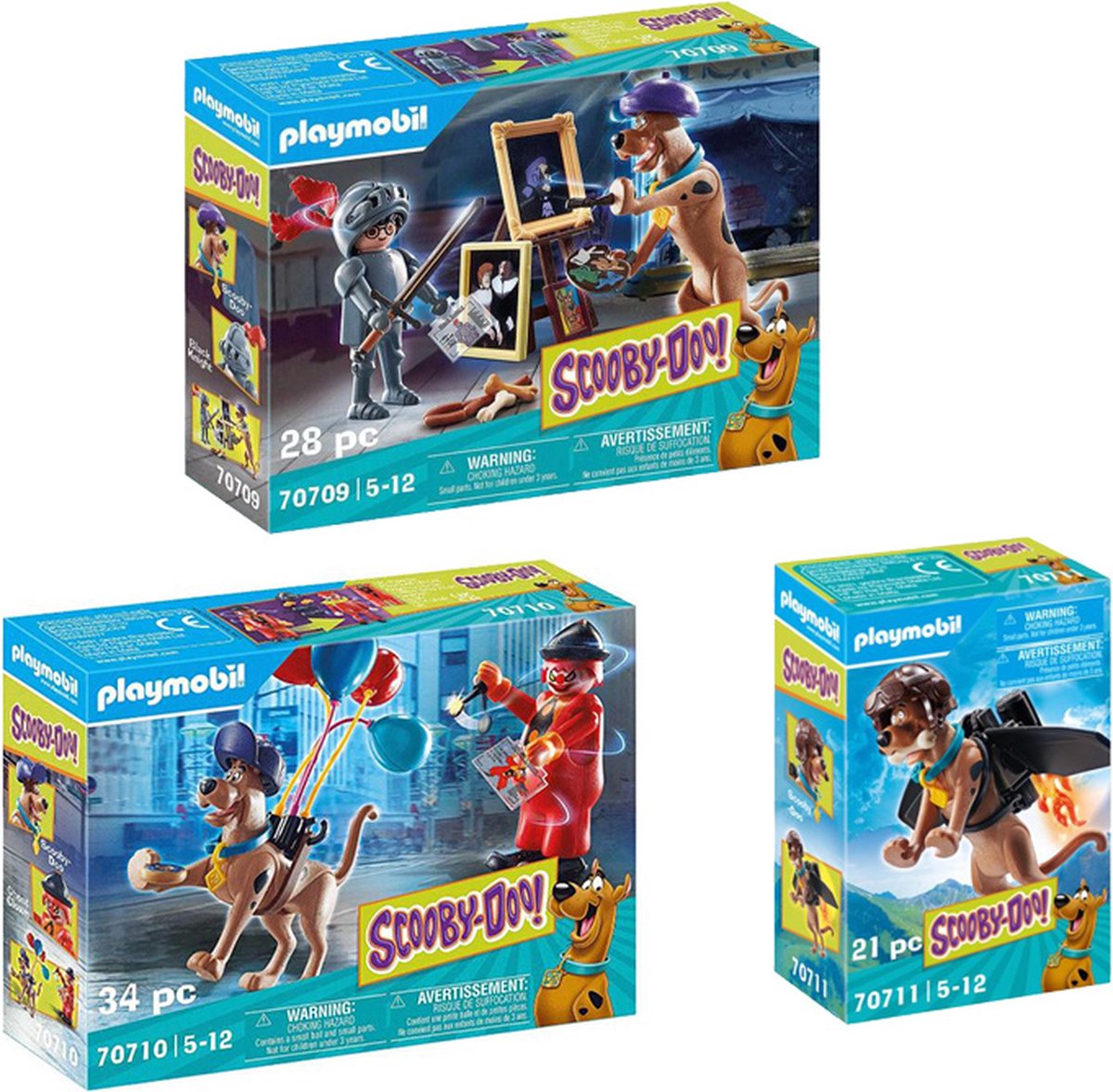 playmobil scooby doo set - 70709 avontuur met black knight - 70710 ...