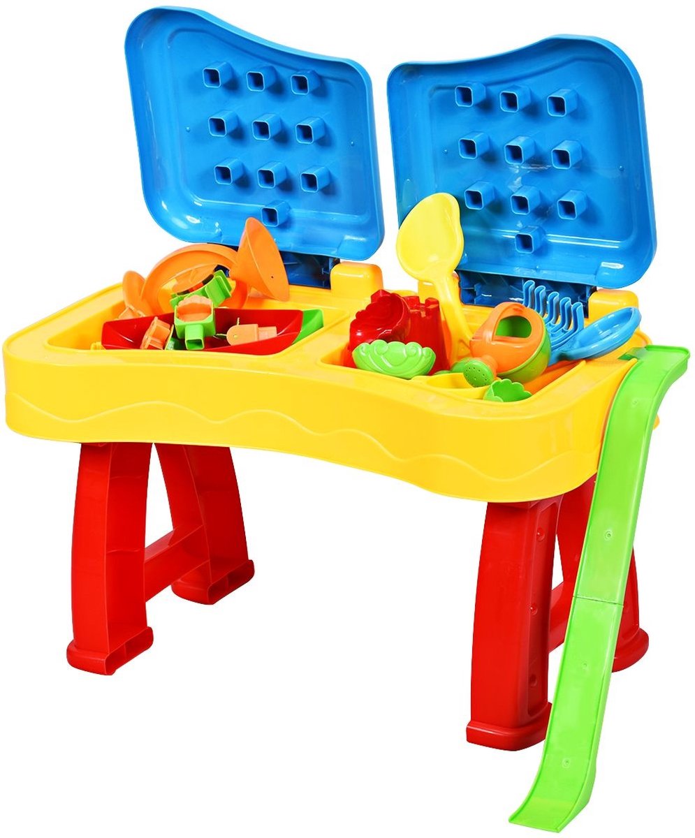 Costway 2-in-1 Zand Waterspeeltafel Voor Binnen En Buiten voor - 31 ...