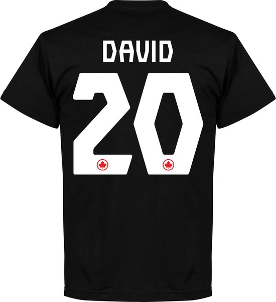 Canada David 20 Team T-Shirt - Zwart - XS | bol