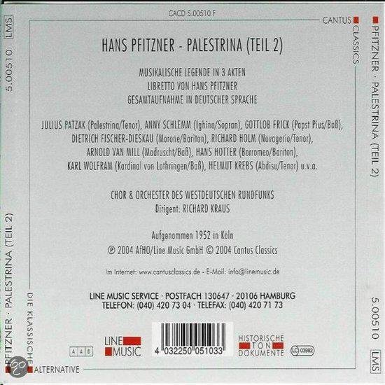 Palestrina-Zweiter Teil, H. Pfitzner | CD (album) | Muziek | bol.com