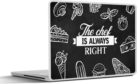Laptop sticker - 12.3 inch - Quote - The chef is always right - Eten ...