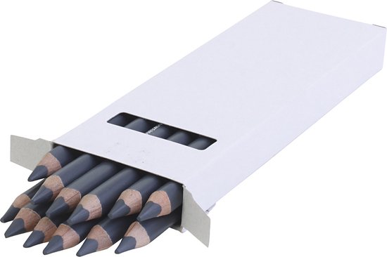 Edu Jumbo kleurpotlood. dikte 10 mm. vulling 6.25 mm. grijs. 12 stuk/ 1 ...