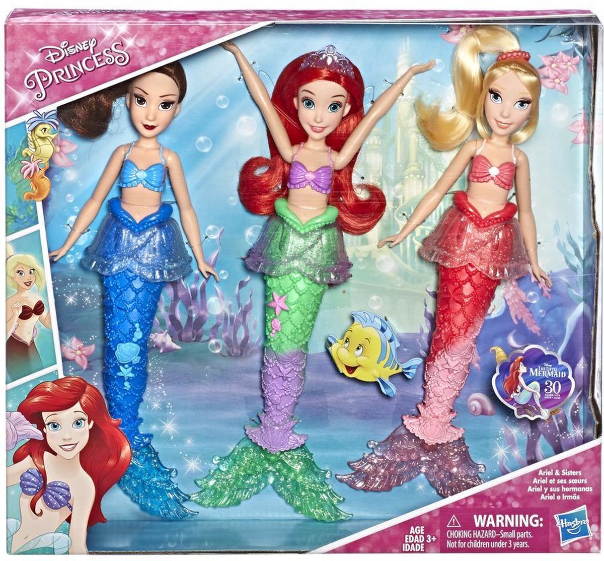 Hasbro Ariel and Sisters - 3 poppen - 26 cm groot - Disney Princess | bol