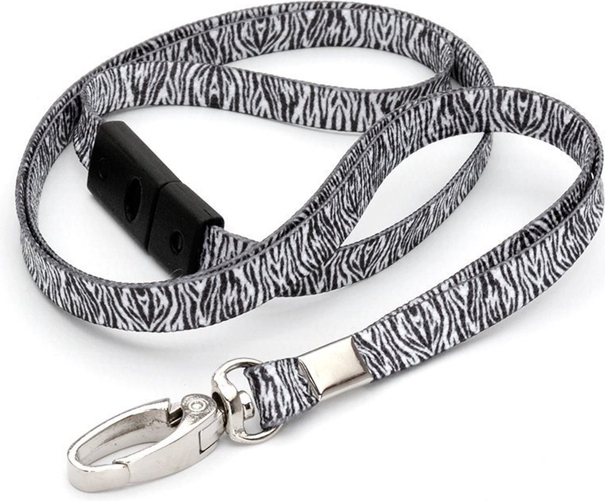 CKB ltd - Keycord zebra print - lanyard - 10 stuks | bol