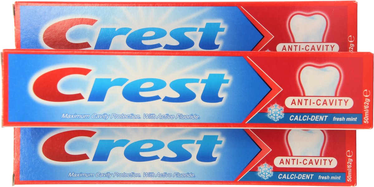 Crest Anti-Cavity Fresh Mint 50ml 3 Stuks | bol.com