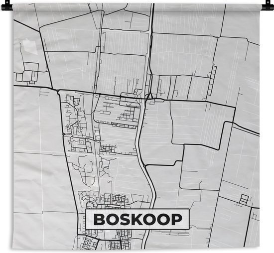 Wandkleed - Wanddoek - Kaart - Boskoop - Plattegrond - Stadskaart ...