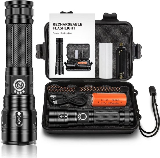 Zaklamp - Militaire Zaklamp Oplaadbaar - Militaire - Militaire Hoofdlamp | bol