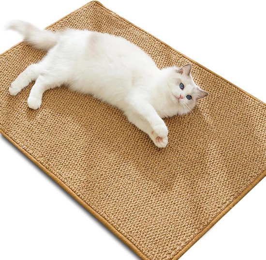 Sisal Tapijt Krabmat - Wandkrabdeken en Hoek Krabber voor Binnenkatten ...