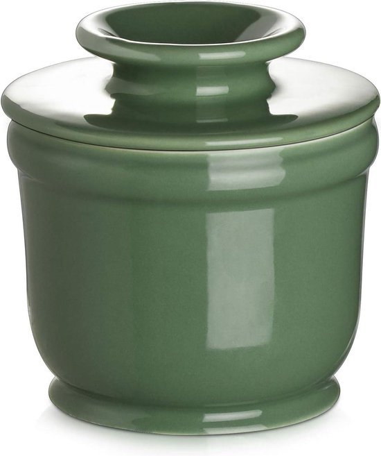 Porseleinen boterkruk - boterhouder met waterlijn - Franse boterschotel ...