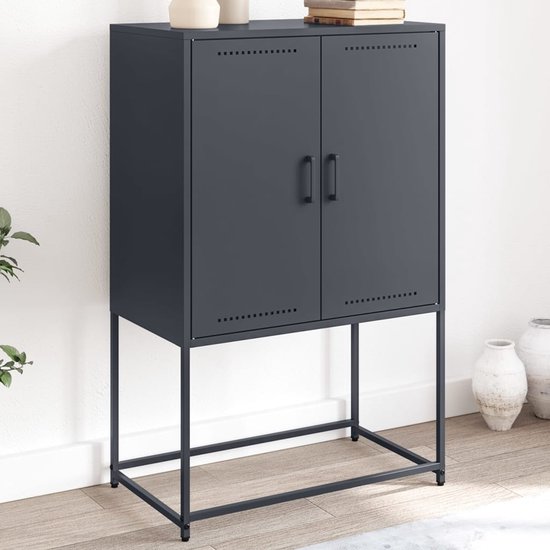 vidaXL Hoge kast - Staal - 68,5x38,5x107 cm - Antraciet Hoge Kast ...