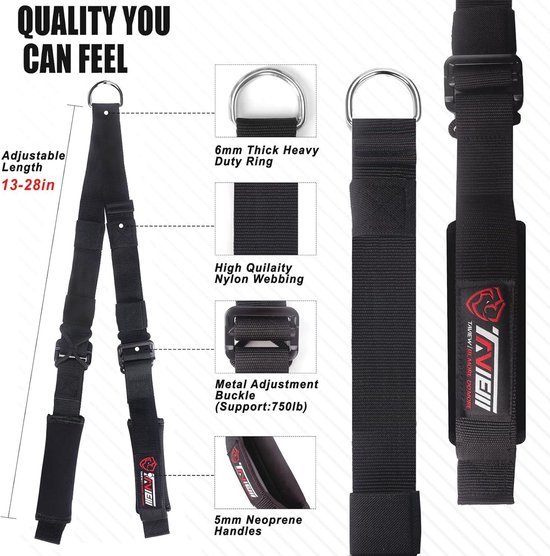 Tricep Rope Cable Attachment - Wider Range of Motion for Triceps Pull ...