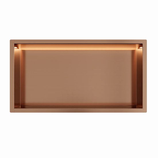 Copper RVS Inbouwnis 30x60x10cm met RGB verlichting | bol