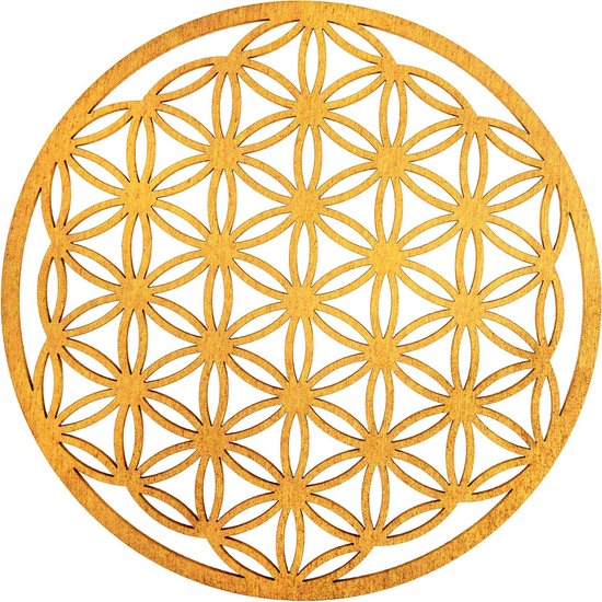 Onderlegger berkenhout - herbruikbaar - 1 stuk - goud - 20x20cm | bol