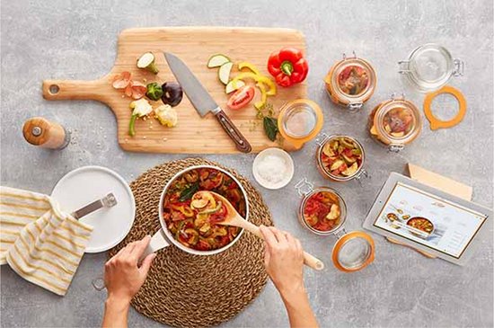 Le Parfait Weckpot inmaakringen - 10x - rubber - oranje - 9 cm - | bol