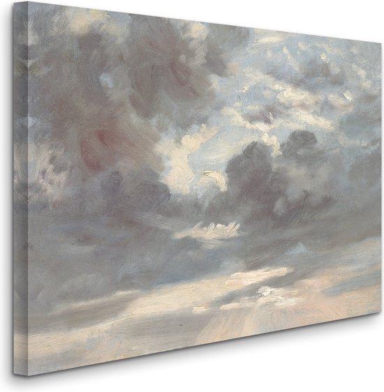 John Constable - Cloud Study Stormy Sunset - Wolkstudie stormachtige zonsondergang... | bol