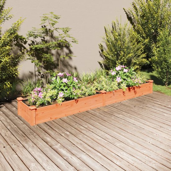 vidaXL Verhoogde Plantenbak - 240x45x25 cm - Vurenhout Houten ...