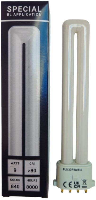 PL-S | 2G7 Fitting | 9W | 840 Koel Wit | Opaal | 4-Pin | bol