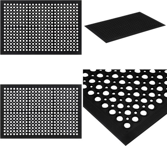 vidaXL Deurmat rechthoekig 60x90 cm rubber - Deurmat - Deurmatten ...