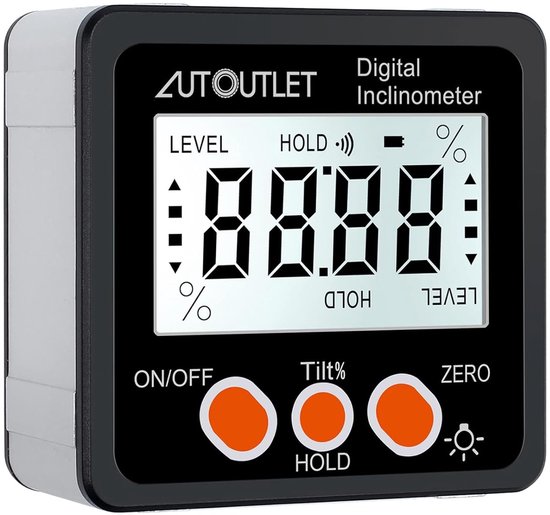 Digitale Inclinometer Gradenboog 4 * 90 ° - Niveau Meter met ...