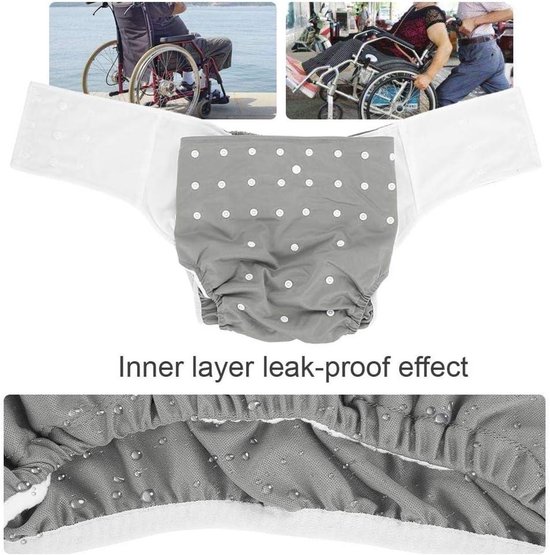 Herbruikbare wasbare luierbroek voor volwassenen tegen incontinentie ...