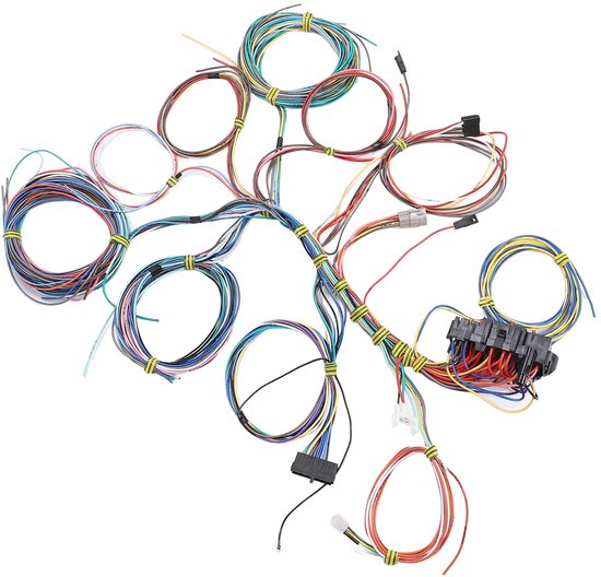 Universal Automotive Wiring Harness Kit, 22 Circuit Wire Harness ...