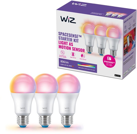 WiZ Lamp 3-pack - Slimme LED-Verlichting - Warm- tot Koelwit Licht ...