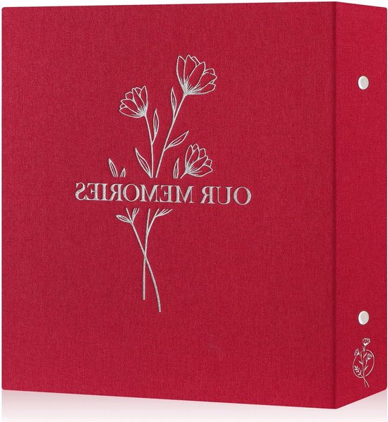 Linnen fotoboek - voor 600 foto's - rood - 10 x 15 cm | bol