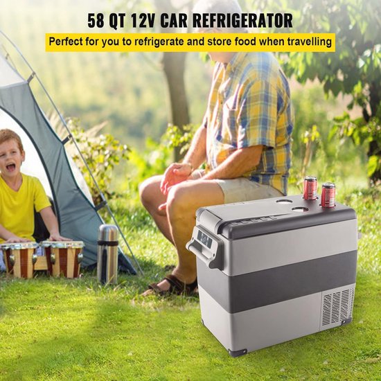 Draagbare elektrische koelkast voor auto en camping - Mini koelbox 55L ...