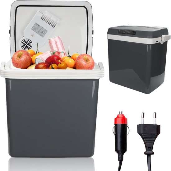 Koelbox 24 Liter - 12V/230V Mini Koelkast met ECO-Modus en Warmhoudfunctie voor Camping | bol