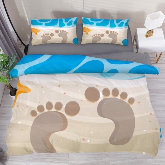 MUMIMI 3-delige microfiber beddengoed set (1 cover 2 kussensloop) met ...