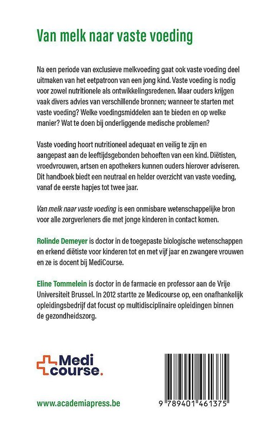 Van melk naar vaste voeding | 9789401461375 | Rolinde Demeyer | Boeken | bol