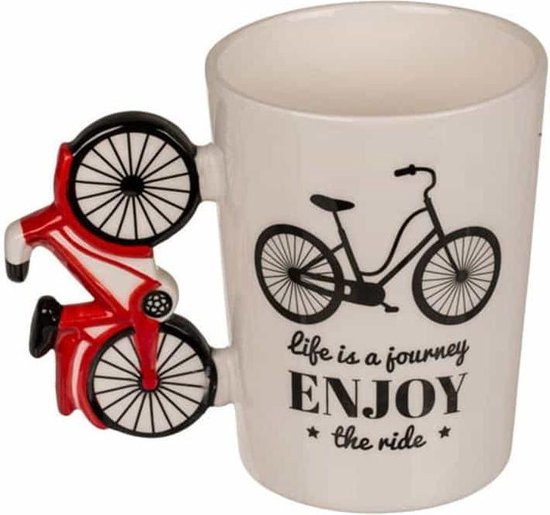 fiets mok / fietsen / life is a journey enjoy the ride | bol
