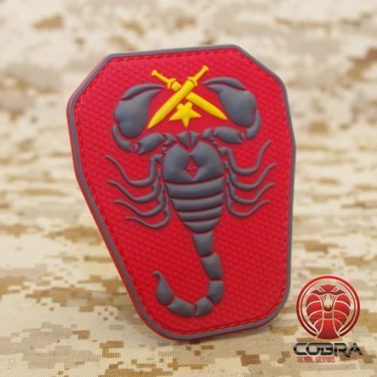 43 Scorpion Unit US Army militaire PVC patch embleem rood met velcro | bol