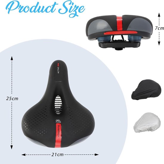 Comfortabele Grote Stadsfiets Seat - Breed Zadel - Schokabsorberende ...