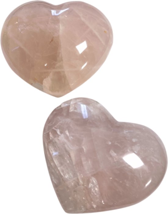 Roze kwarts edelsteen hart 250-300 gram | bol
