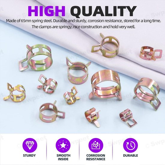 121 stuks 7-22 mm veerband slangklemmen met CV boot slang clip tang ...