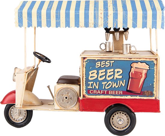 Clayre & Eef Decoratie Miniatuur 30x12x24 cm Blauw Beige Ijzer Best ...